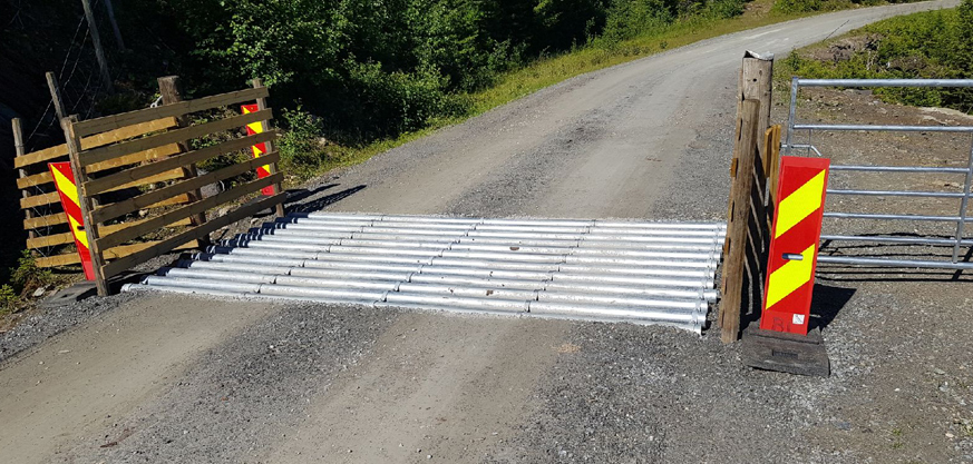 Galvaniserte ferister til veiutbygging i Norge, sammensatt på stedet